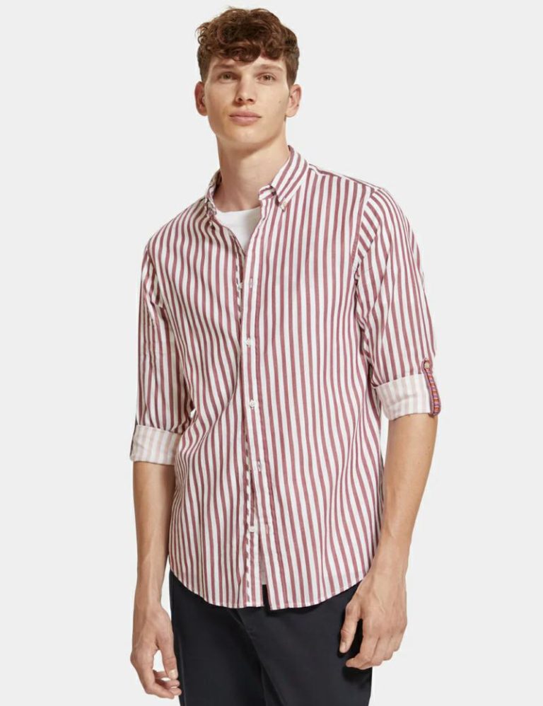 Scotch & Soda Reg Fit Striped Shirt Jam - Denim and Cloth