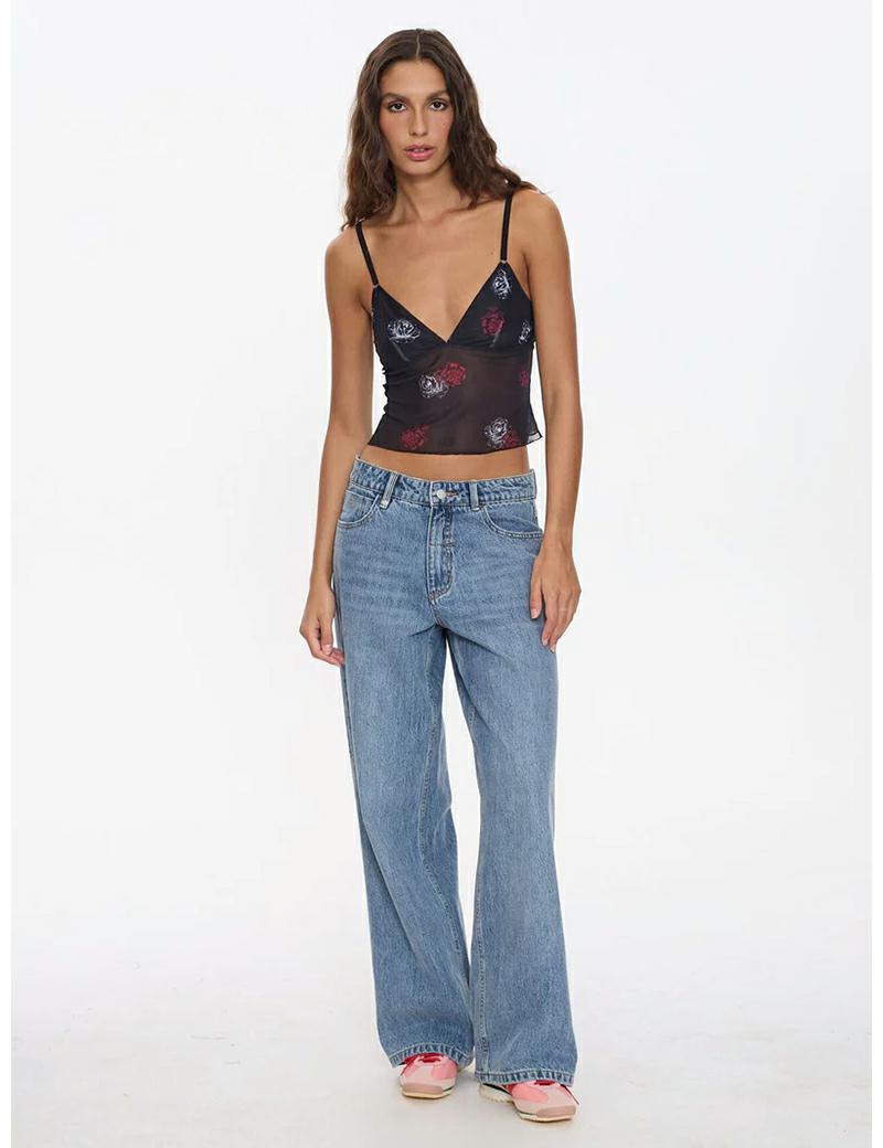 Thrills Perfect Illusion Mesh Top - Denim and Cloth